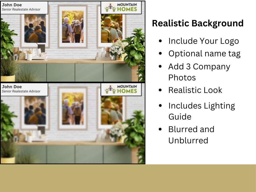 Four Professional Virtual Background Branded For Your Company, zoom ...