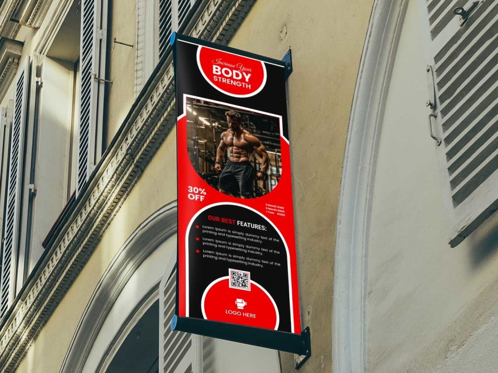 A retractable backdrop roll up pull up and pop up banners design | Upwork