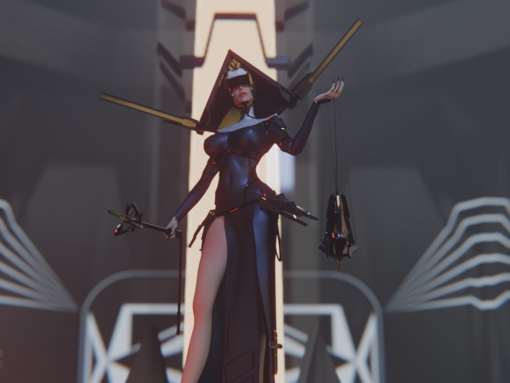 Beautiful custom anime figure with rendering, texturing and animation ...