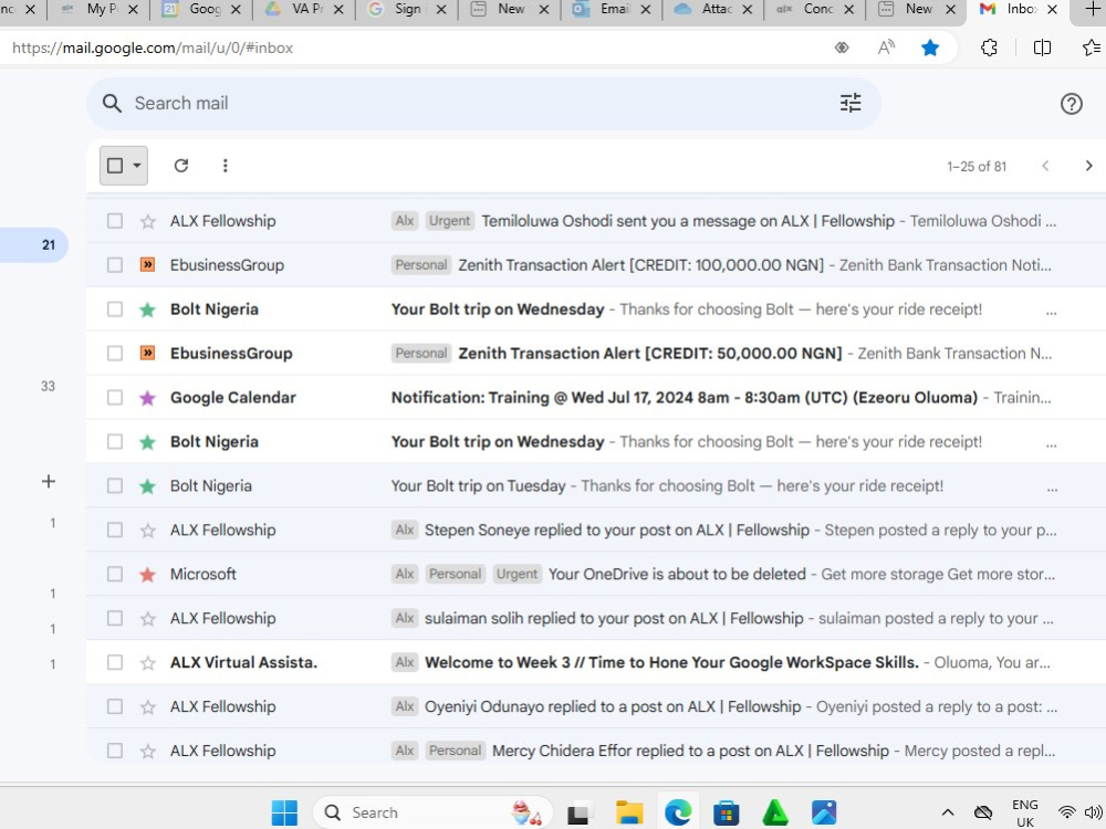 A well organized inbox | Upwork