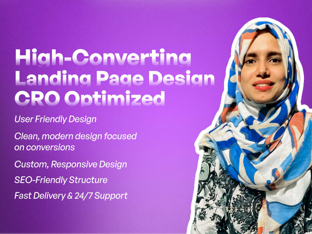 High-Converting Landing Page Design – CRO Expert & UX/UI Designer | Upwork