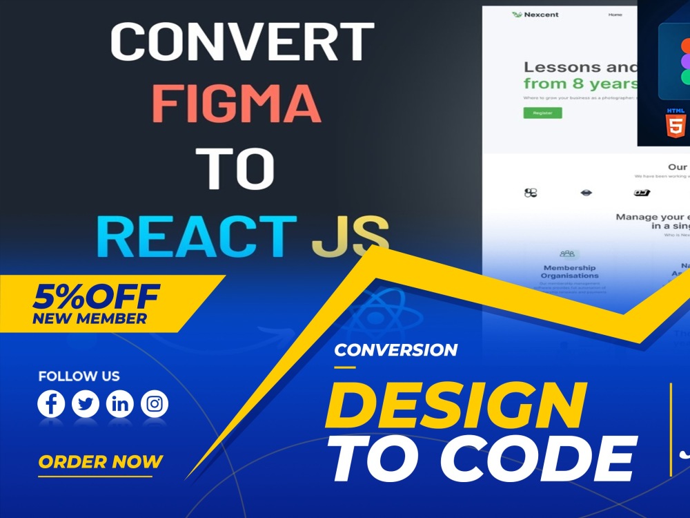 Conversion of PSD, XD, FIGMA to ReactJS | Front end developer | React | JS | Upwork