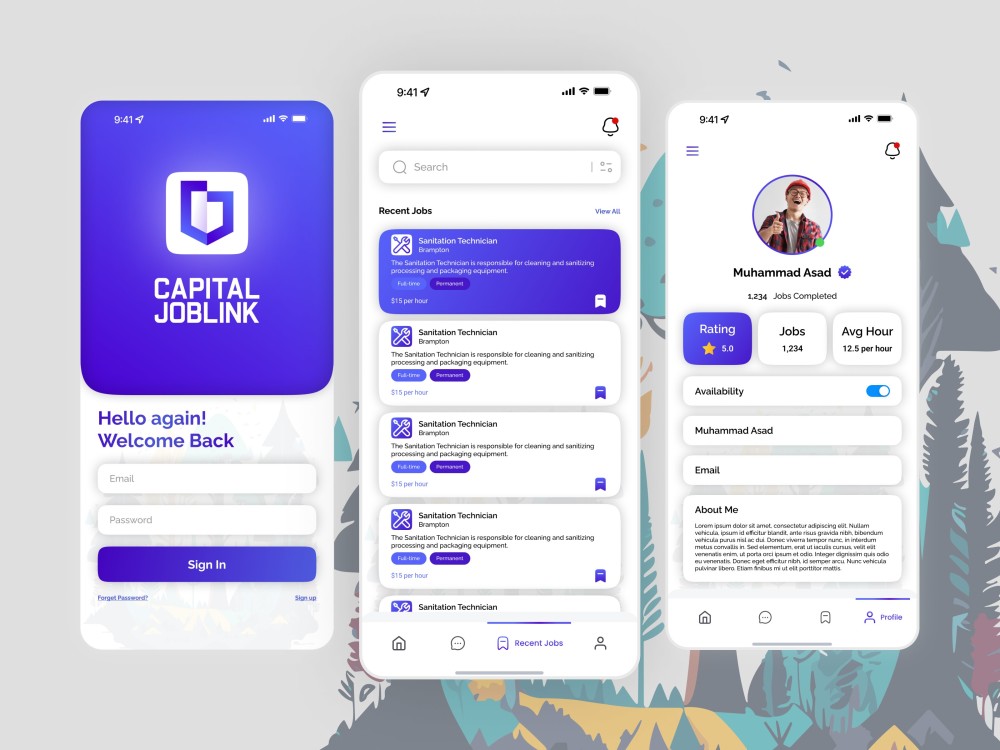 Minimal and modern Mobile app design using Figma (UI/UX) | Upwork