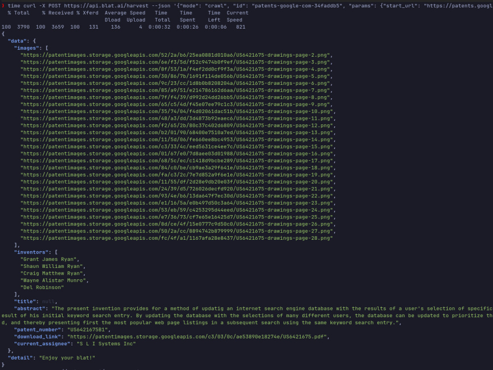 An API that accepts URLs and returns structured JSON | Upwork