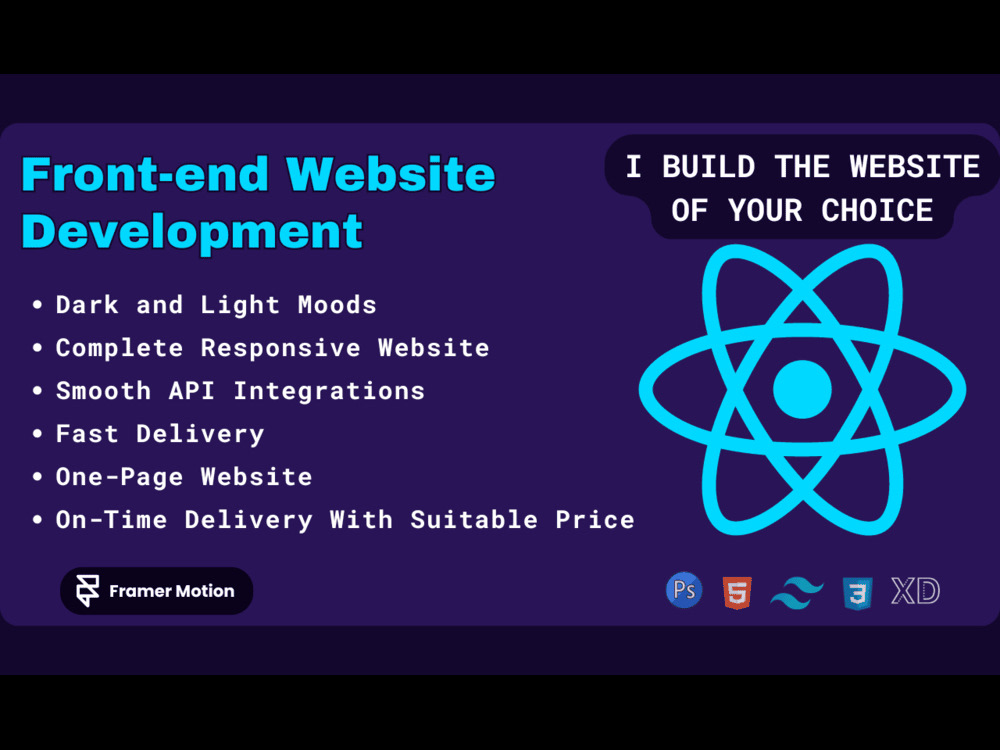 Frontend Development With React Html Css Javascript Bootstrap Tailwind Upwork