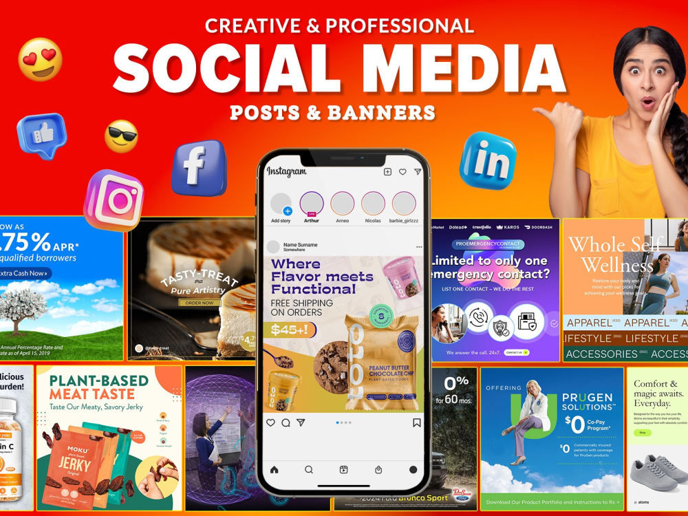 Premium quality Instagram & Facebook post, Cover, Story Design and ...