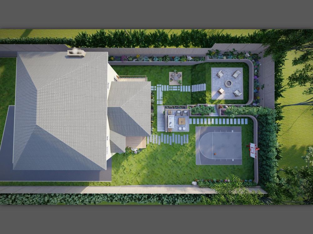 3d animation walkthrough video of building, house, community space park ...