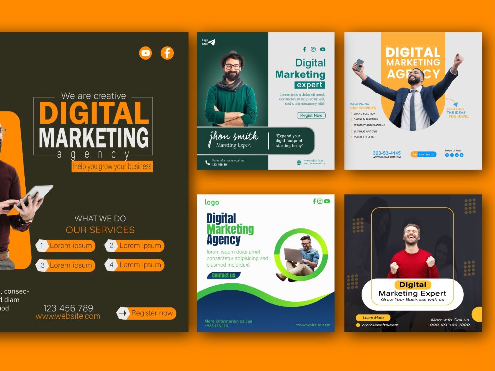 A funtastic Social Media Post Design Templates | Upwork