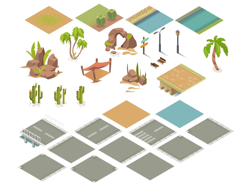 Professional 2D Isometric illustration for your game, app, map or ...