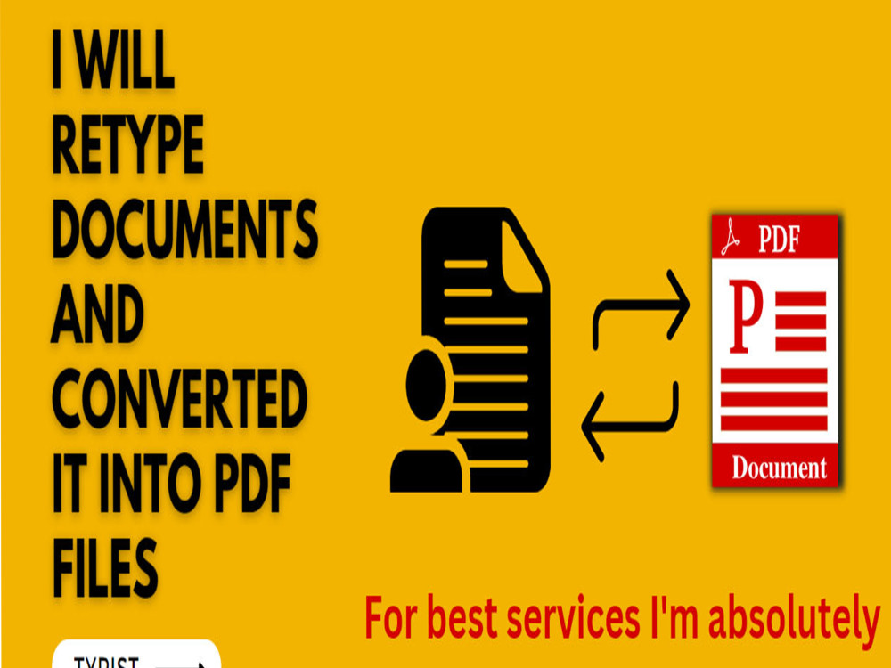 Retype all images, PDF documents | Upwork