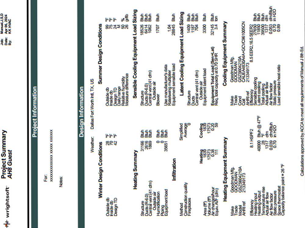 Manual J,S,D calculations and drawing | Resedential HVAC design | Upwork