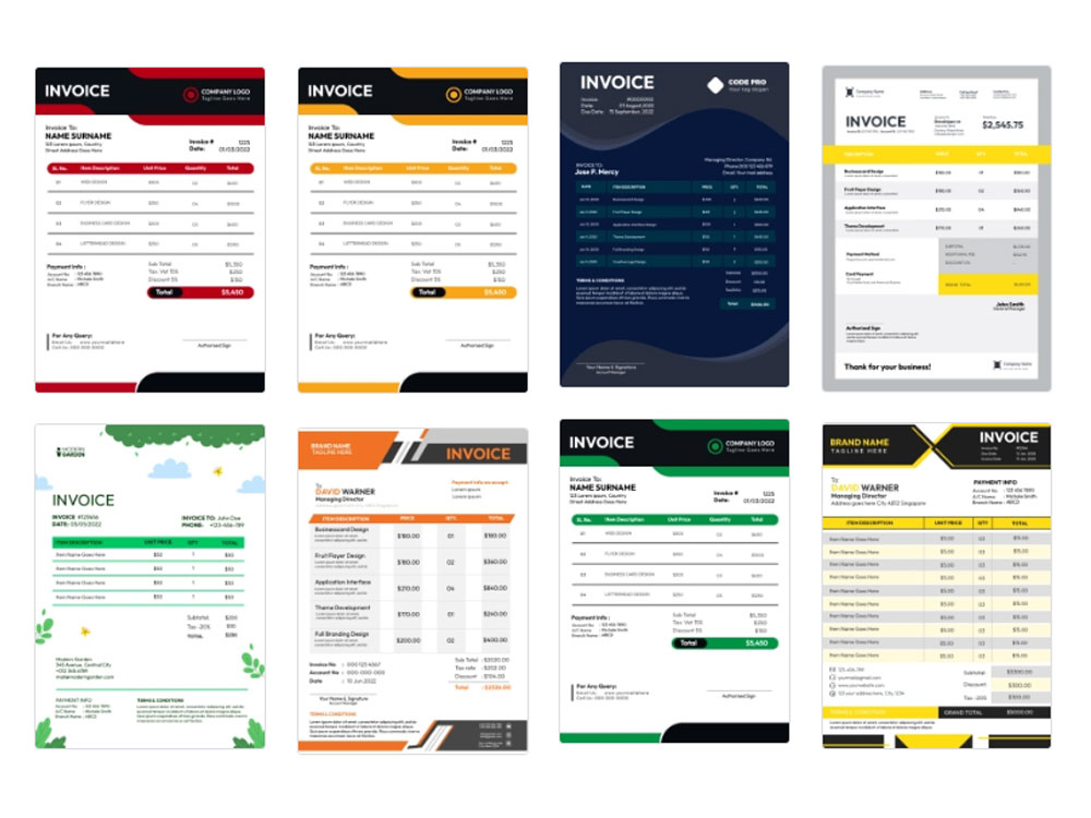 Print ready custom receipt, letter pad, invoice design editable word format | Upwork