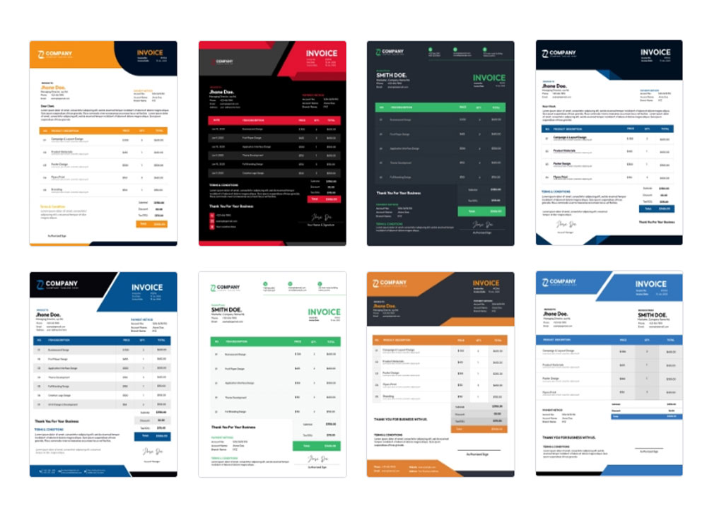 Print ready custom receipt, letter pad, invoice design editable word format | Upwork
