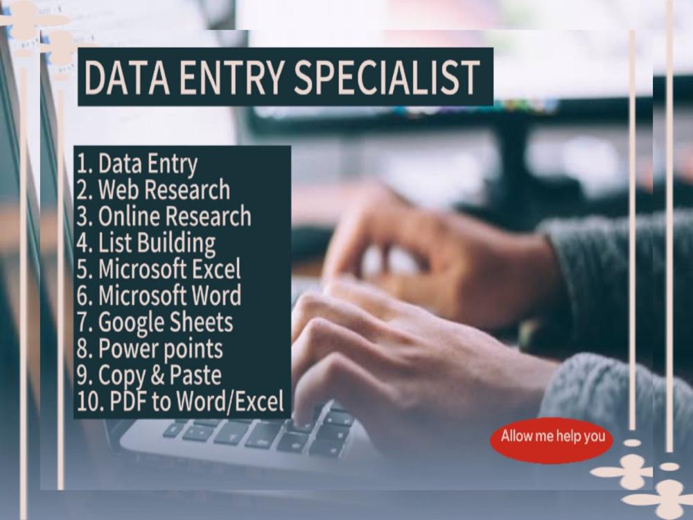Professional Data Entry Services (Excel, Word , Spreadsheets, Power Point) | Upwork