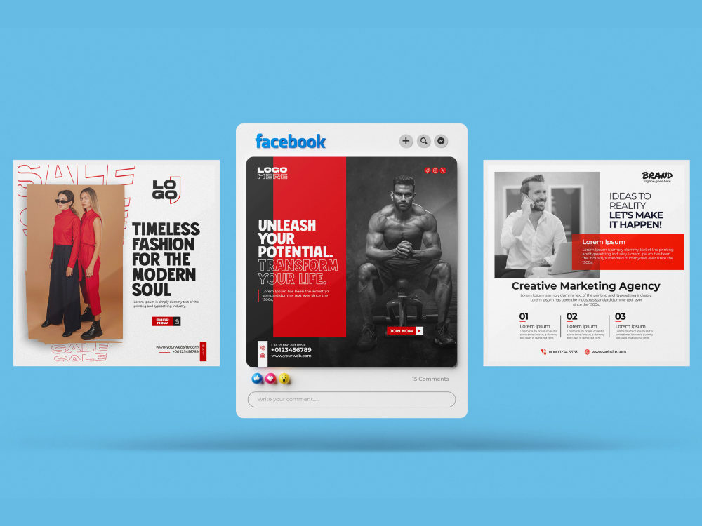 Engaging social media designs to enhance your brand's visibility! | Upwork