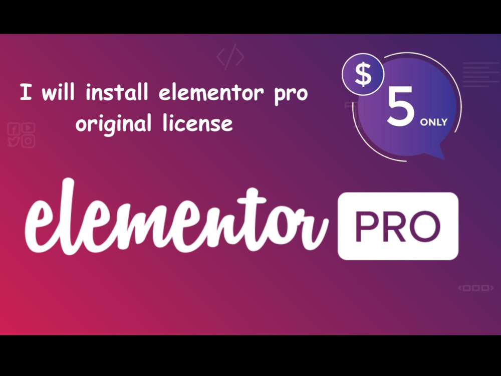 Updatable Elementor pro plugin installed and activated | Upwork