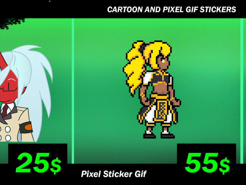 2d animation gif, stickers, pixel gifs, and others | Upwork