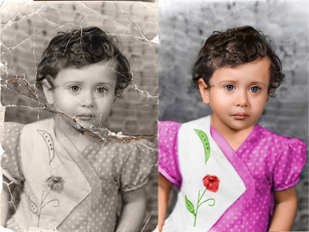 Old photo restoration with enhance colorization | Upwork
