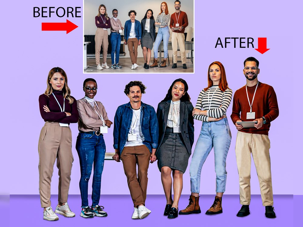 Group family photo editing and photo collage | Upwork