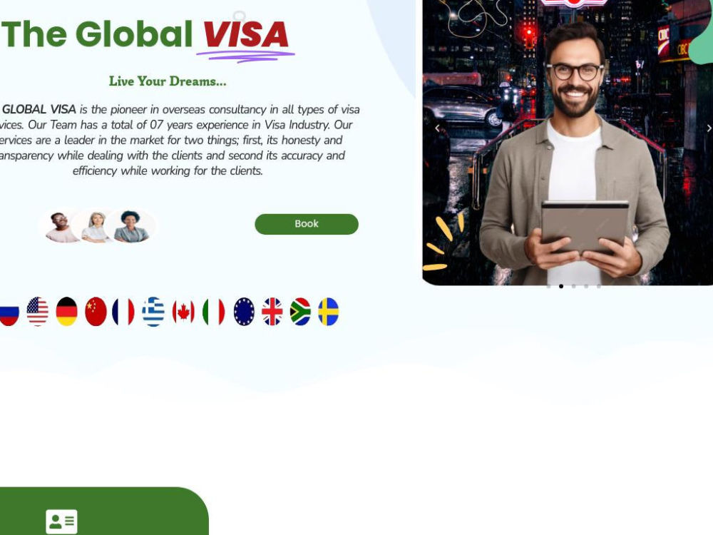 Website Design for The Global Visa | Upwork