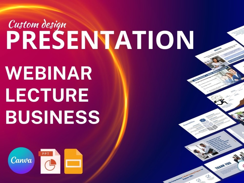Powerpoint Webinar Presentation, Canva and Pitch Deck Presentation | Upwork