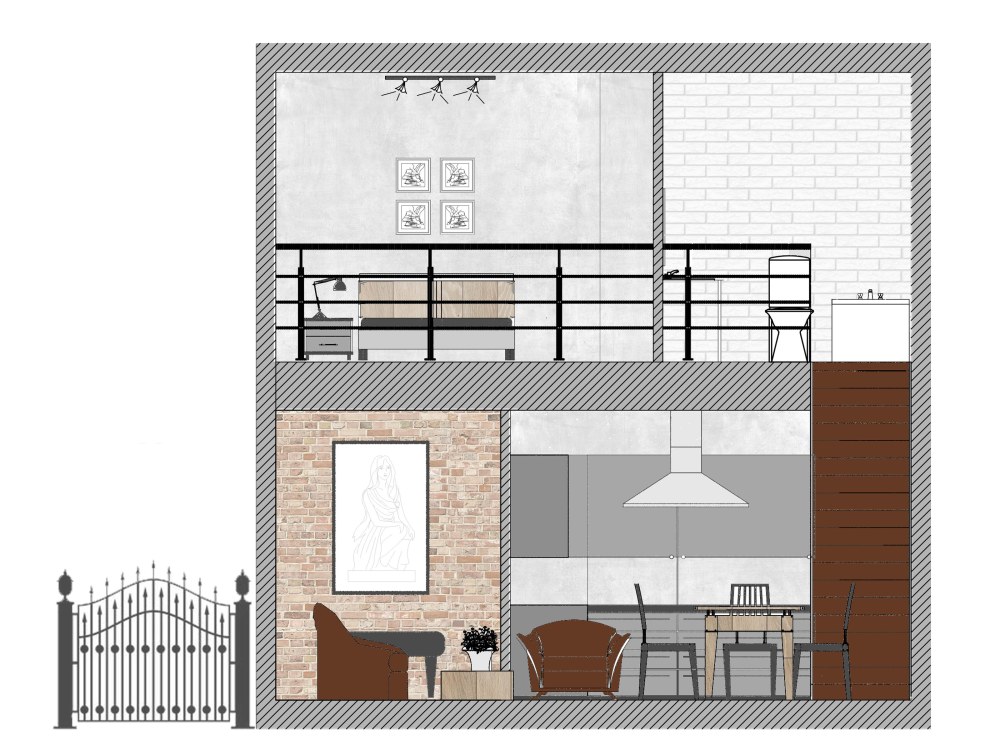 Color render 3d floor plan, section, elevation for real estate | Upwork