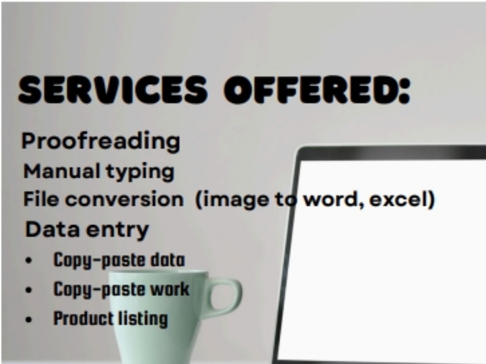 An accurate typing and proofreading, transcription and data entry services. | Upwork