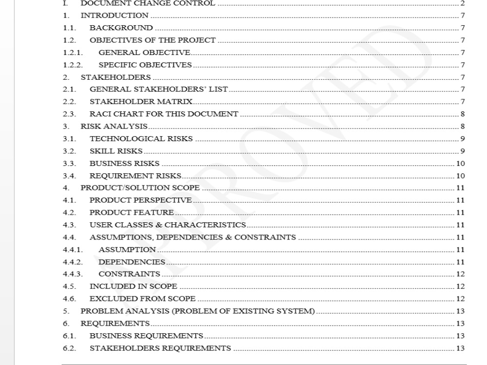 Professional BRS Document Template Compliant with ISO Standards | Upwork