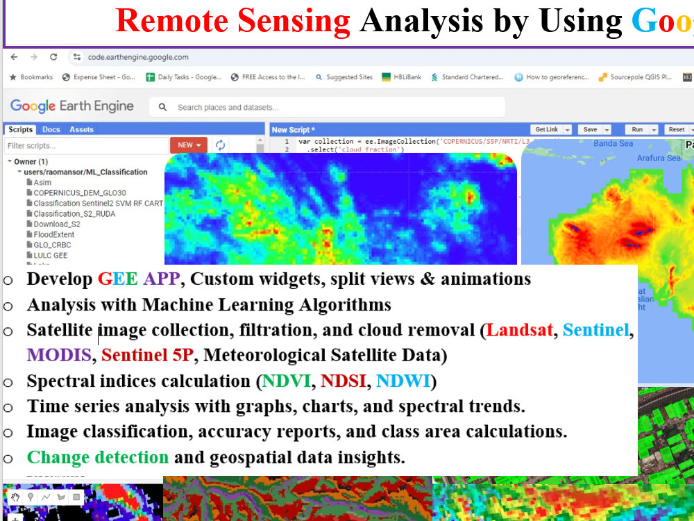 Python & Google Earth Engine code of geospatial analysis | Upwork