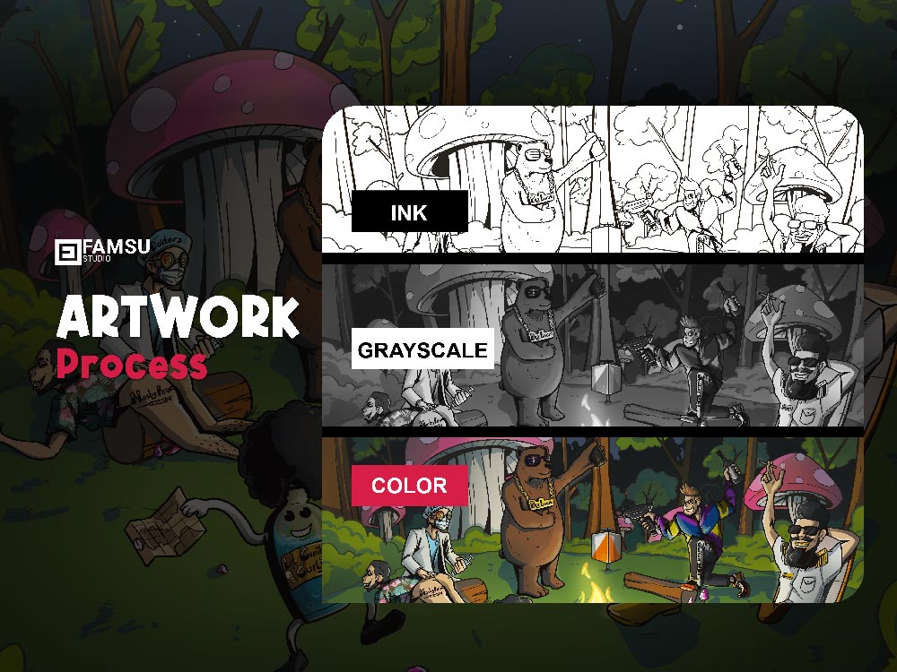 A cartoon-style illustrated album cover | Upwork