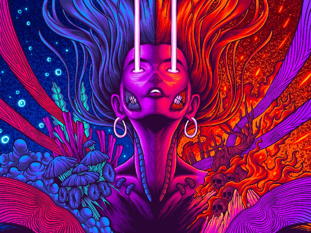 A cartoon-style illustrated album cover | Upwork