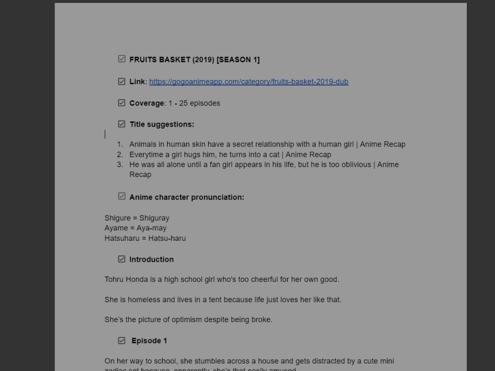 An Anime/Manhwa/Manga/Webtoon Recap Script For Your YouTube Channel ...