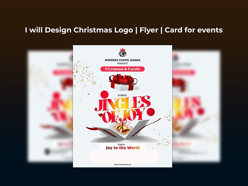Christmas logo and flyer, Creative branding, Card, Brochure and Posters ...