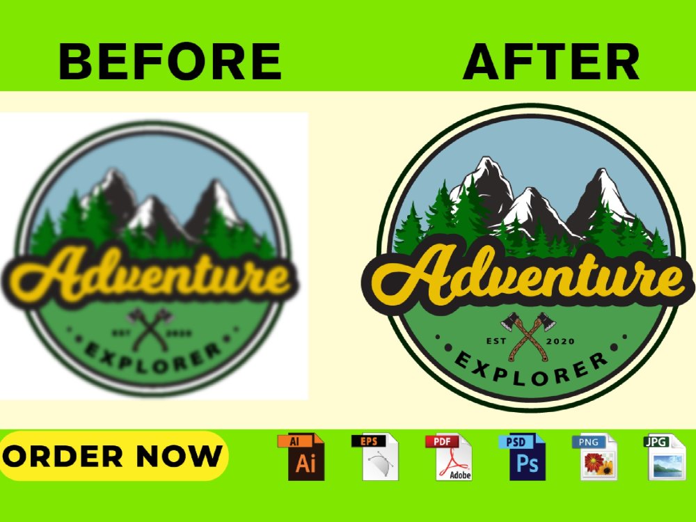 Manual vector tracing of logo Vectorize, Raster to high quality vector | Upwork