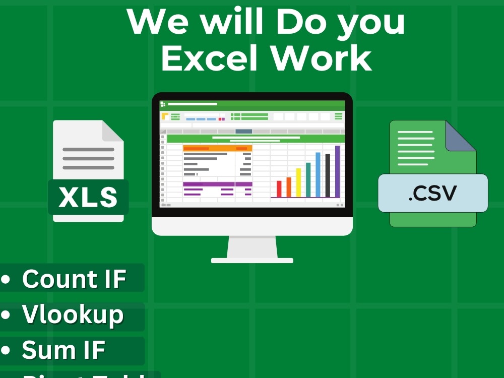 Complete Excel Work data entry, vlookup and other formulas | Upwork