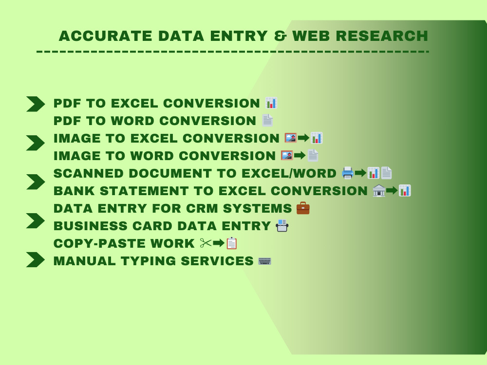 Accurate Data Entry & Web Research | Upwork
