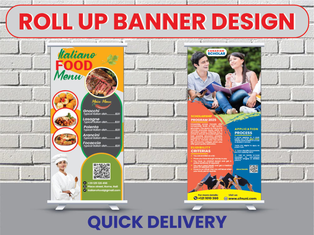 Unique Roll up & Backdrop banner design | Upwork