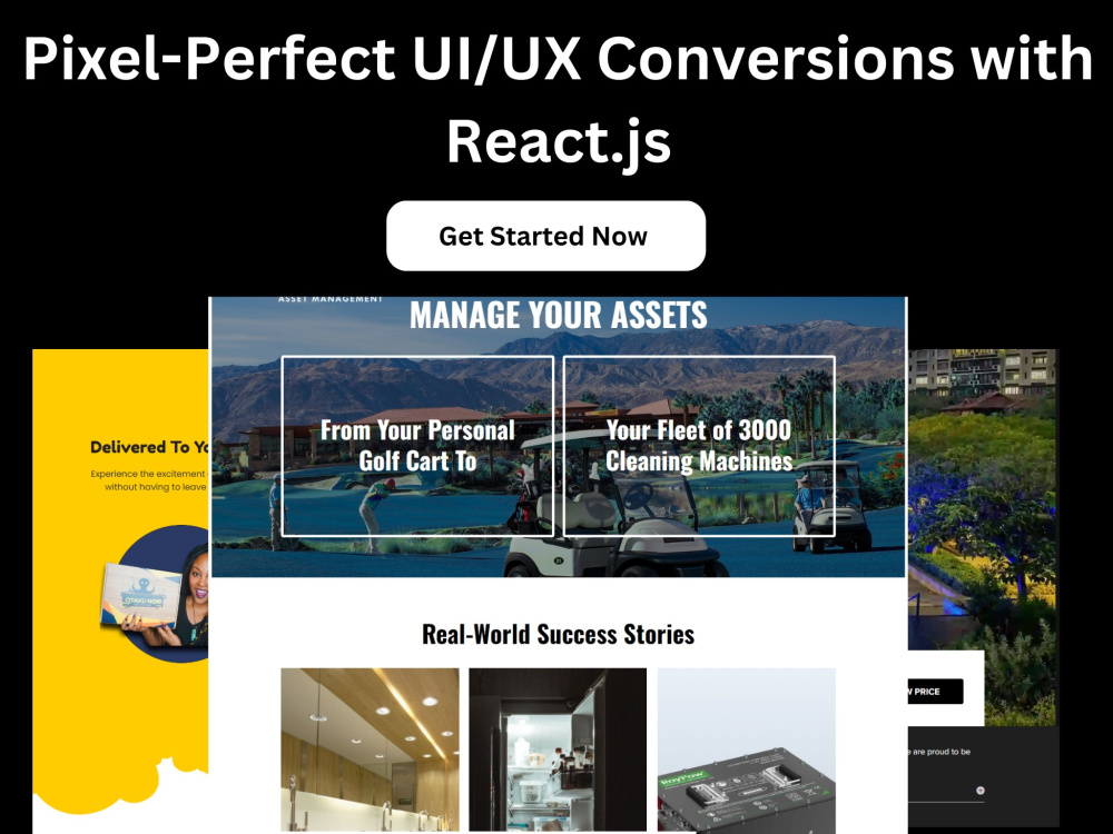 Pixel-Perfect UI/UX Conversions with React JS | Upwork