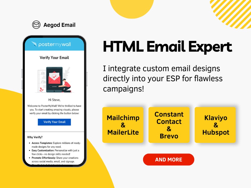 Responsive & engaging transactional email templates | Upwork