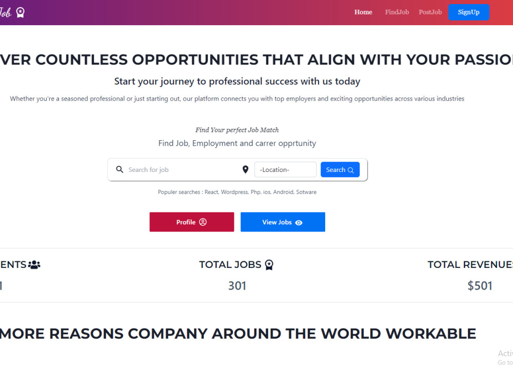 Front End Developer | Figma to Reactjs | NextJs | TailwindCss | MERN Stack | Upwork
