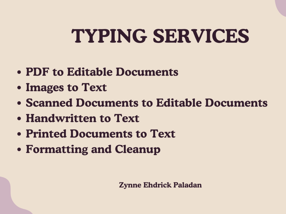 Fast and accurate typing services for your documents. | Upwork
