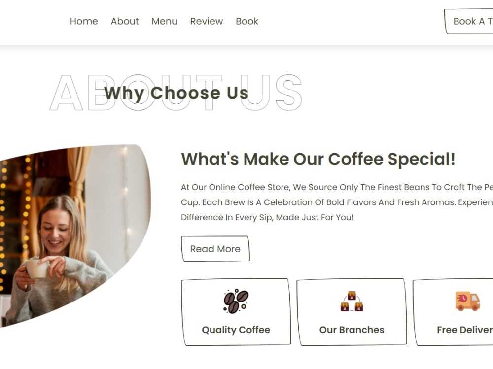 Responsive Coffee Shop Website Built with HTML, CSS, and JavaScript ...