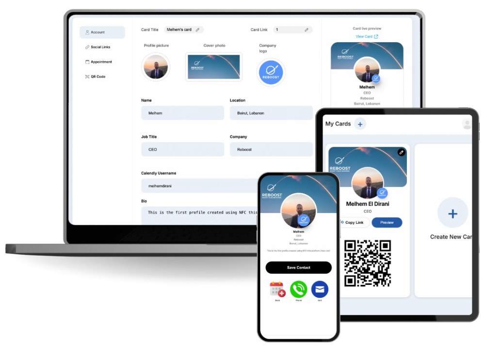 NFC Digital Business Card Software Solution | Upwork