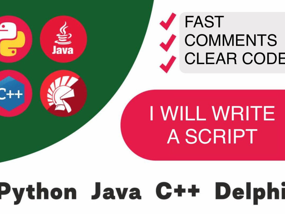 Script Development in Java, Python, Delphi, and C++ | Upwork
