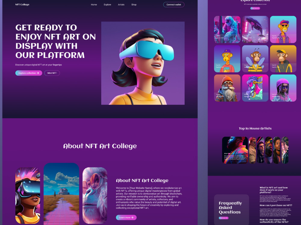 Landing page design with interactions/interaction design | Upwork