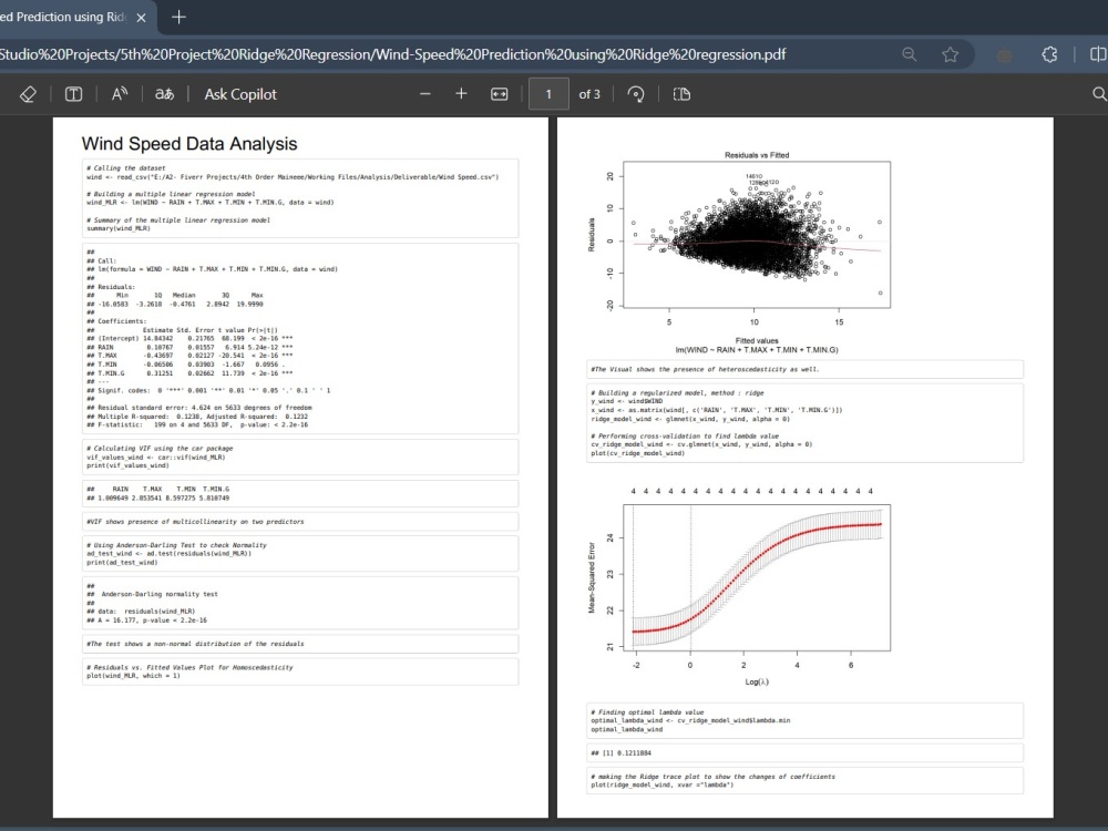 A statistical data analysis using RStudio and R programming | Upwork