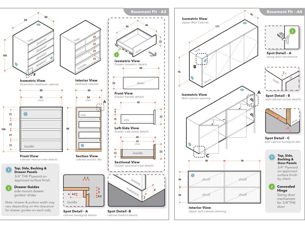 A detailed millwork, shop drawings, cabinetry or cutting list | Upwork