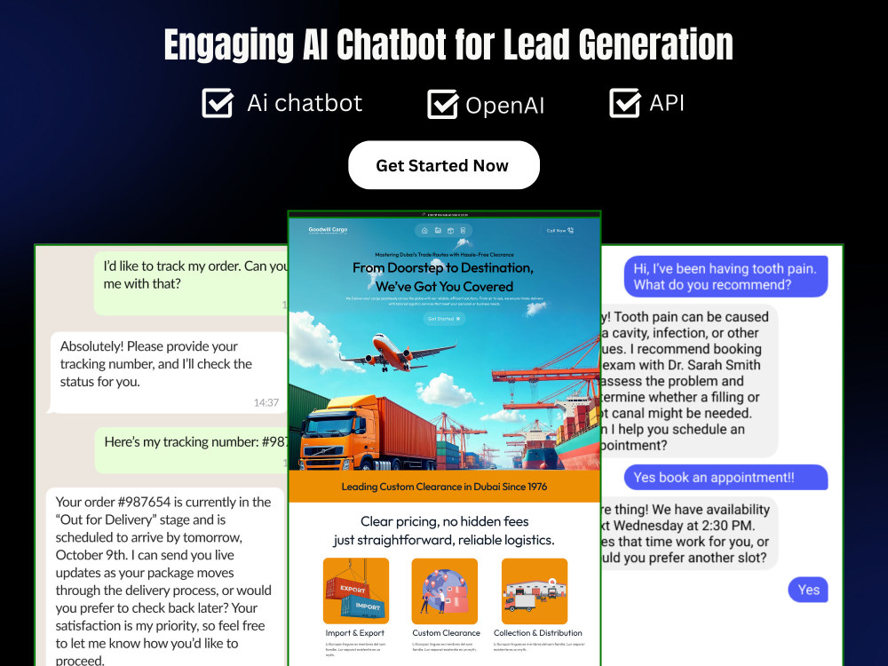 An Engaging AI Chatbot for Lead Generation | Upwork