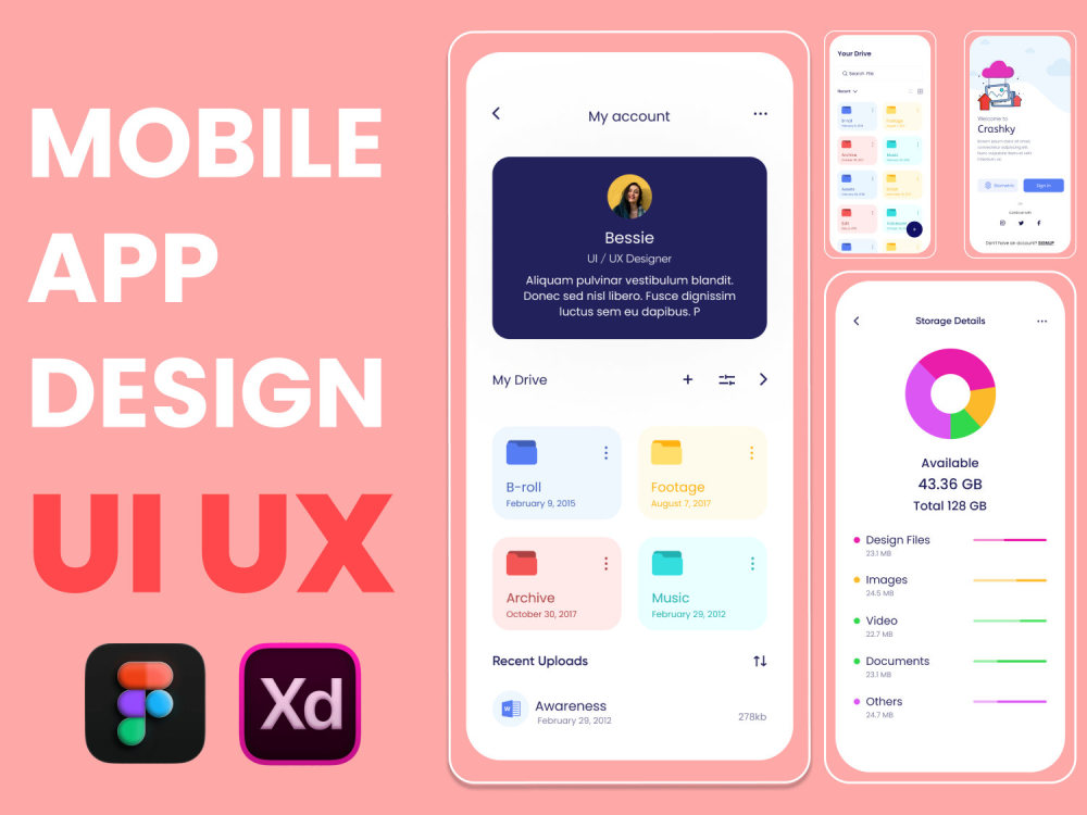 Custom Mobile App UI/UX Design for iOS & Android | Upwork