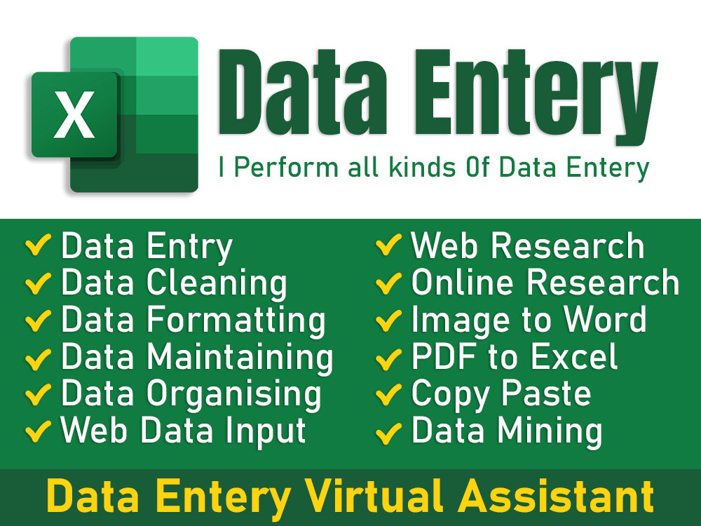 Accurate data entry, Data Entery specialist, Data Copy Paste | Upwork